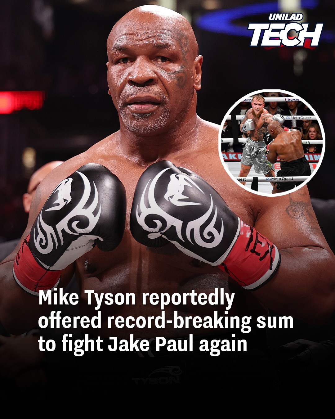 Mike Tyson reportedly offered record-breaking sum to fight Jake Paul ...