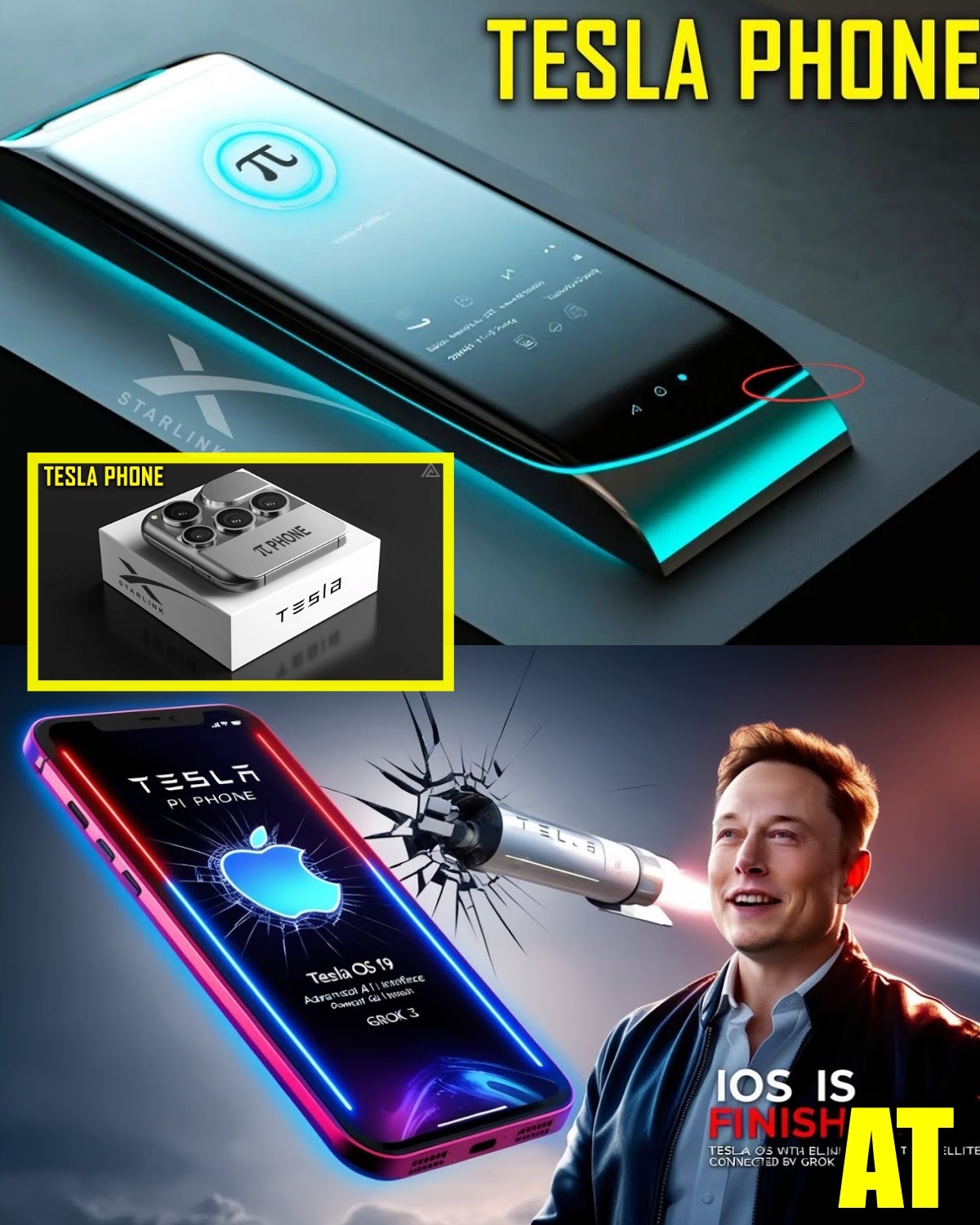 Elon Musk Unveils 2025 Tesla Pi Phone with Starlink 3.0 – Everything ...